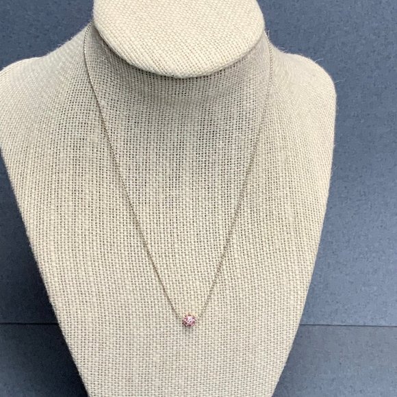 Jewelry | Rhinestone Ball Bead Necklace Barbie Pink Silver Ball Chain ...